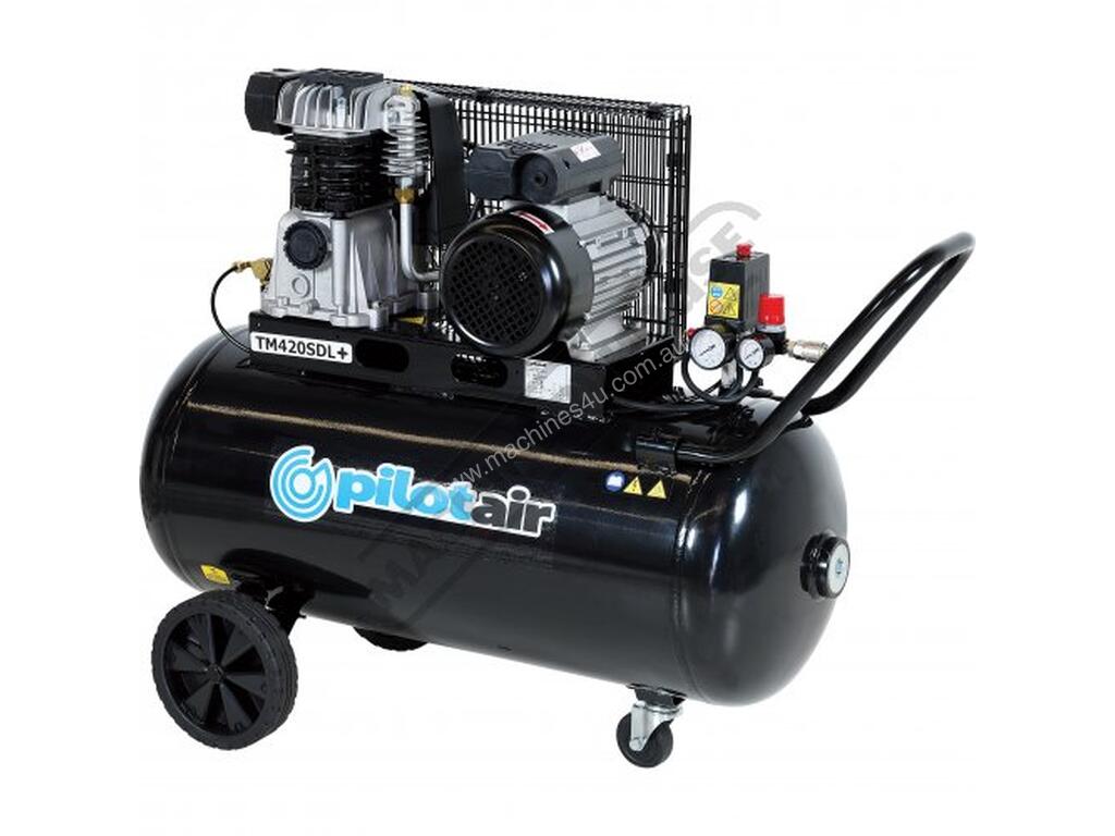 New Unknown TM420SDL Pilot Air Compressor 100 Litre Tank 3hp 12 9cfm ...