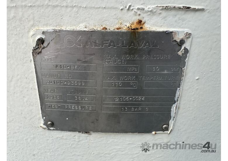 Used 1986 alfa laval Heat Exchanger Alfa Laval A10 BFM 30100-93599 Year ...