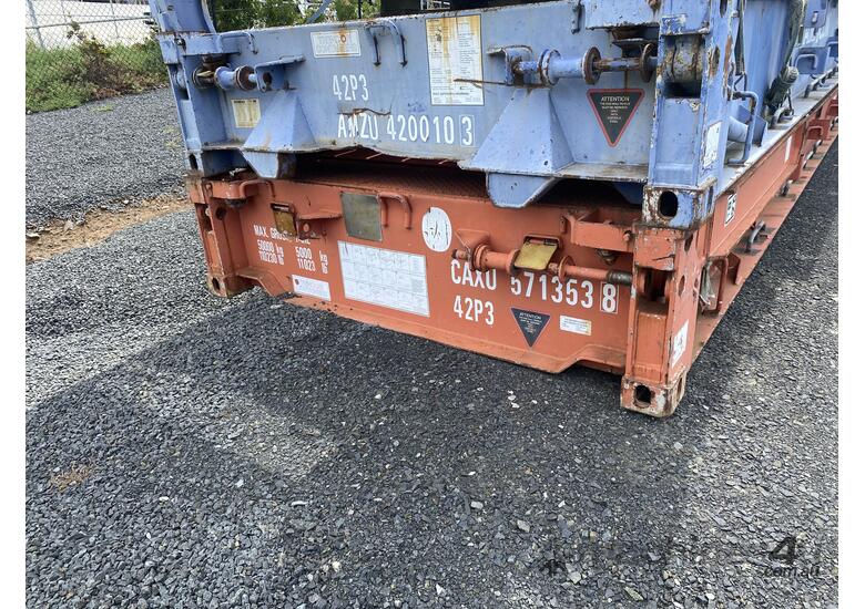 Used 40 ft Shipping Container Flat Rack Shipping Container in ...