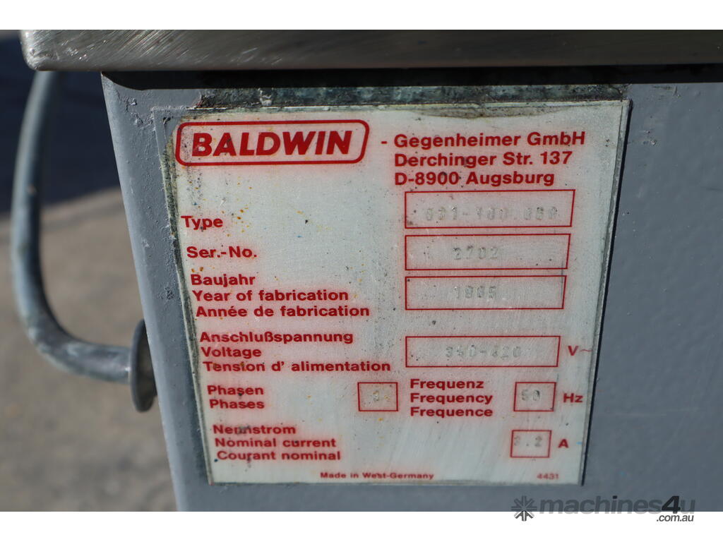 Used baldwin Industrial Water Cooler Chiller - Baldwin 831-100 Industrial Water Chiller (898383)