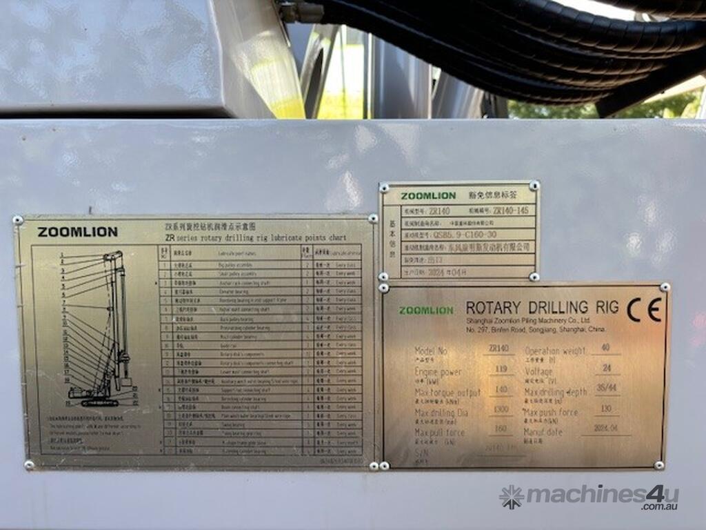 New 2024 zoomlion ZR 140 Kelly drilling rig Hydraulic Drilling Rigs ...