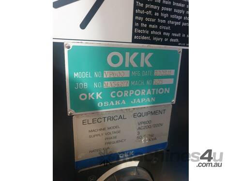 Used okk OKK VP600 Vertical Machining Centre Vertical Machining Centres ...