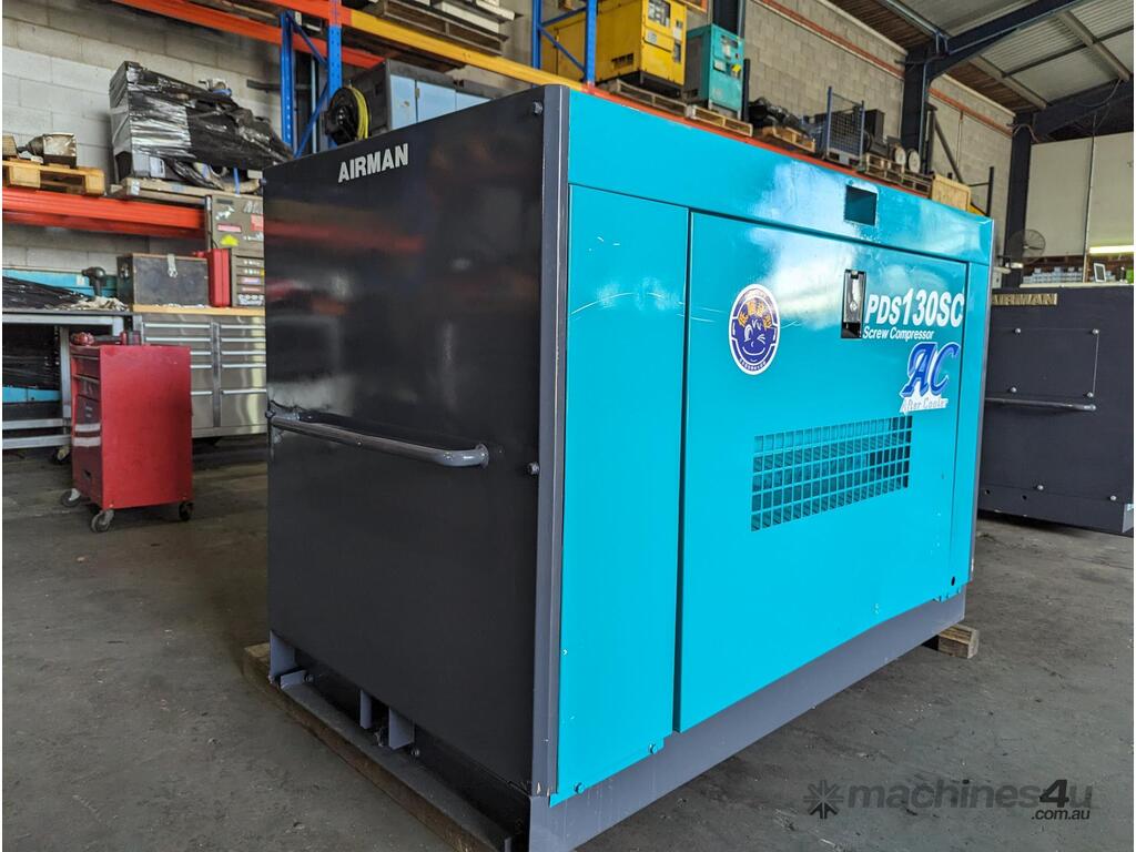 Used airman PDS130 SC3 Screw Compressors in ROCKLEA, QLD