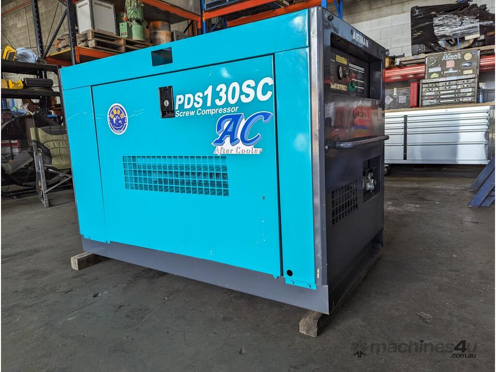 Used airman PDS130 SC3 Screw Compressors in ROCKLEA, QLD