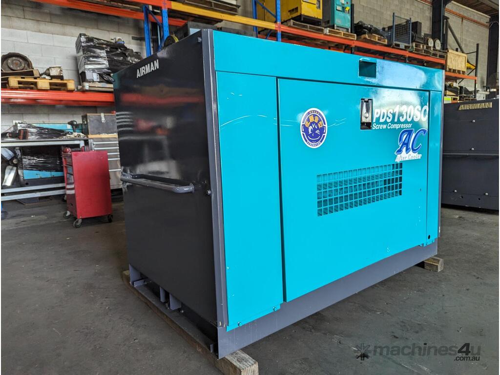 Used airman PDS130 SC3 Screw Compressors in ROCKLEA, QLD
