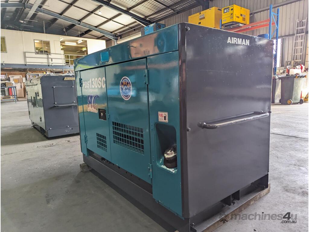 Used airman PDS130 SC3 Screw Compressors in ROCKLEA, QLD