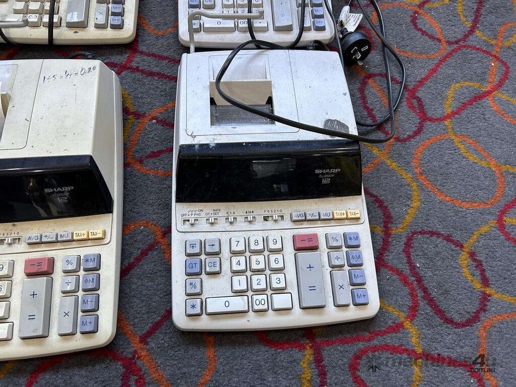 Buy Used 4x Sharp EL-2607P Printing Calculators Unreserved Truck ...