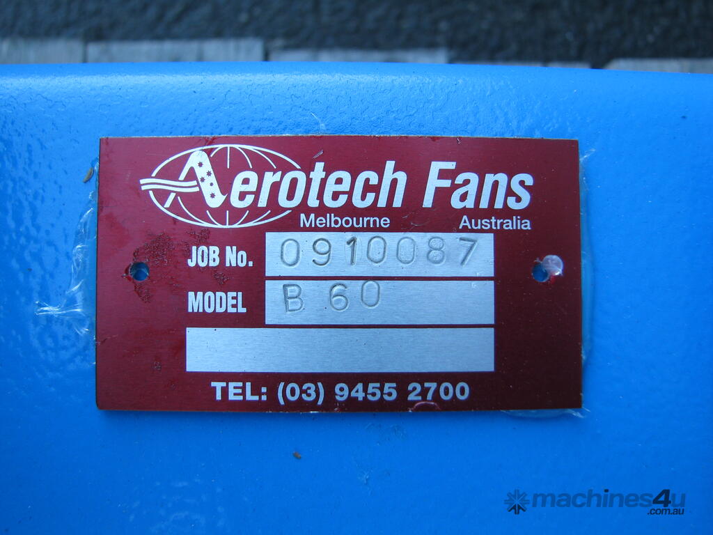 Used aerotech Centrifugal Paddle Blower Fan - Aerotech 6B B60 ...