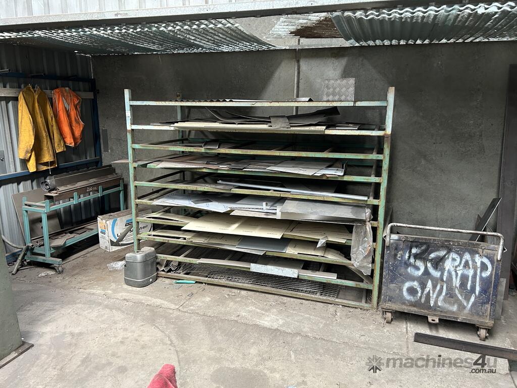 Used Steel Fab Storage Rack Including Contents And Scrap Metal Bin And Mobile Conveyor (1150486 ...