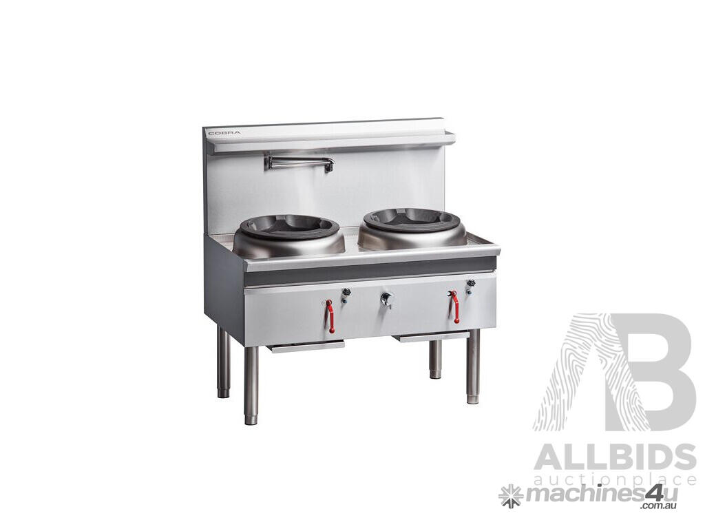 New Not Specified Unknown Cobra 1200mm Gas Waterless Wok with 2 Chimney ...