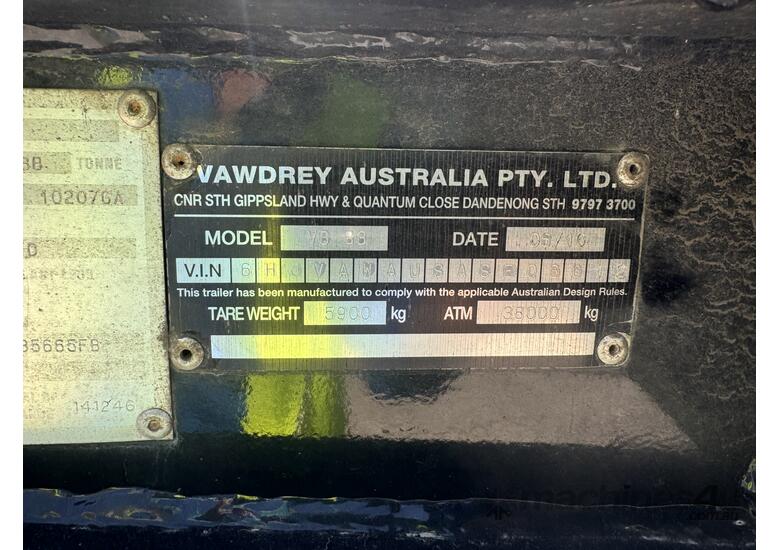 Buy Used 2010 vawdrey 2010 Vawdrey VB S3 Tri-Axle Skel Trailer Trailers ...