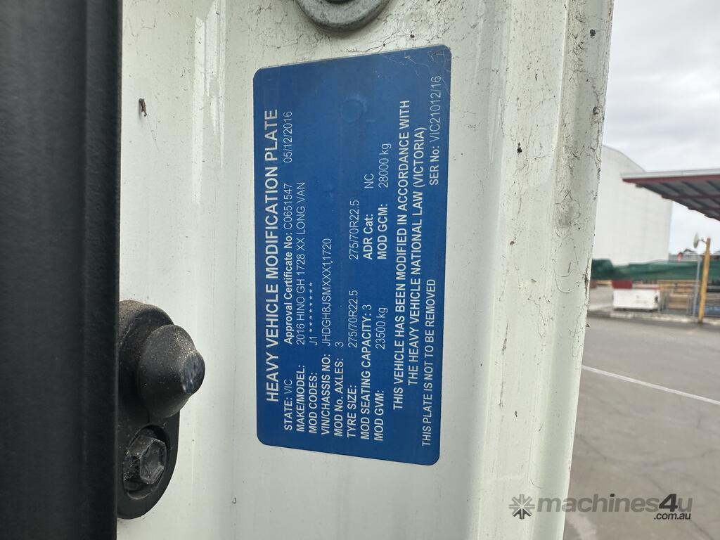 Buy Used Hino 2016 Hino GH500 1728 6x2 Pantech Trucks (1182787)