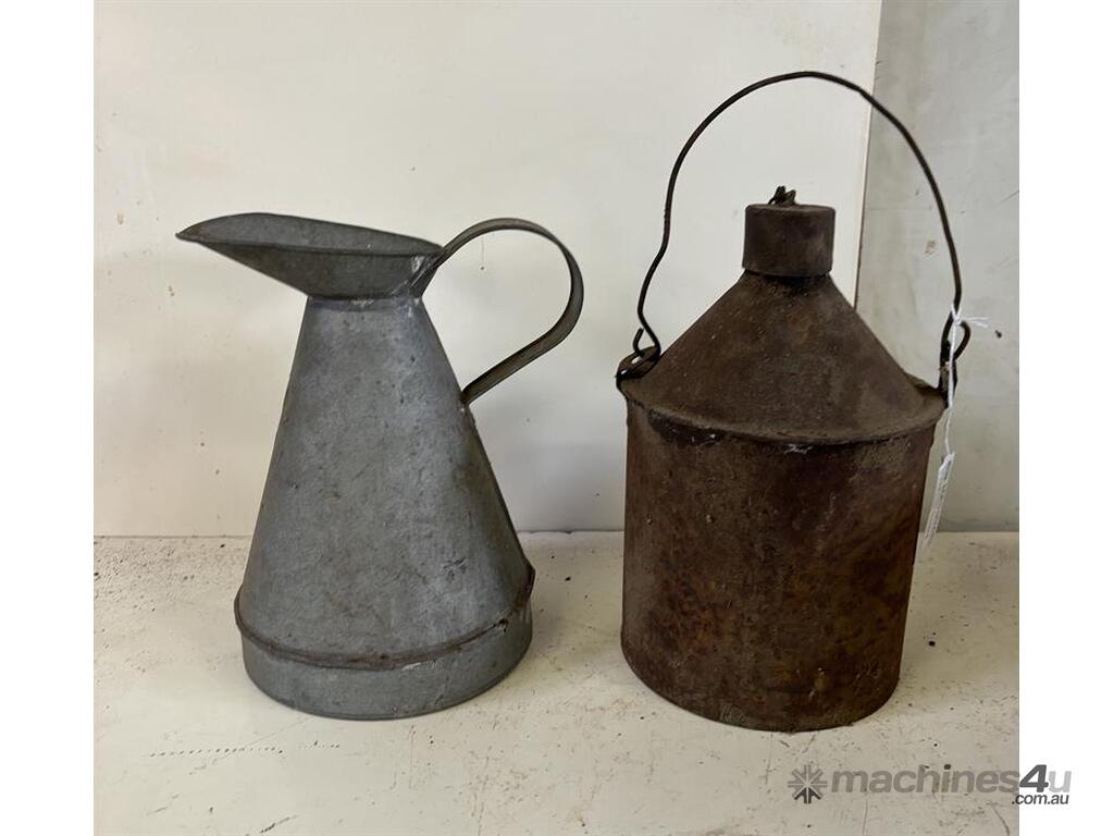 Used VINTAGE CANTEEN & TIN WATER JUG VINTAGE CANTEEN TIN WATER JUG ...