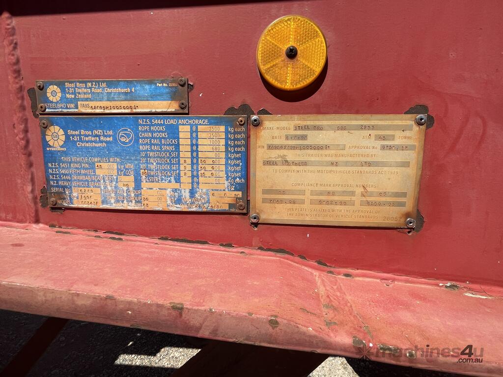 Buy Used 1998 Steel Bros 1998 Steel Bros 40 2x20 triaxle Side Loader ...