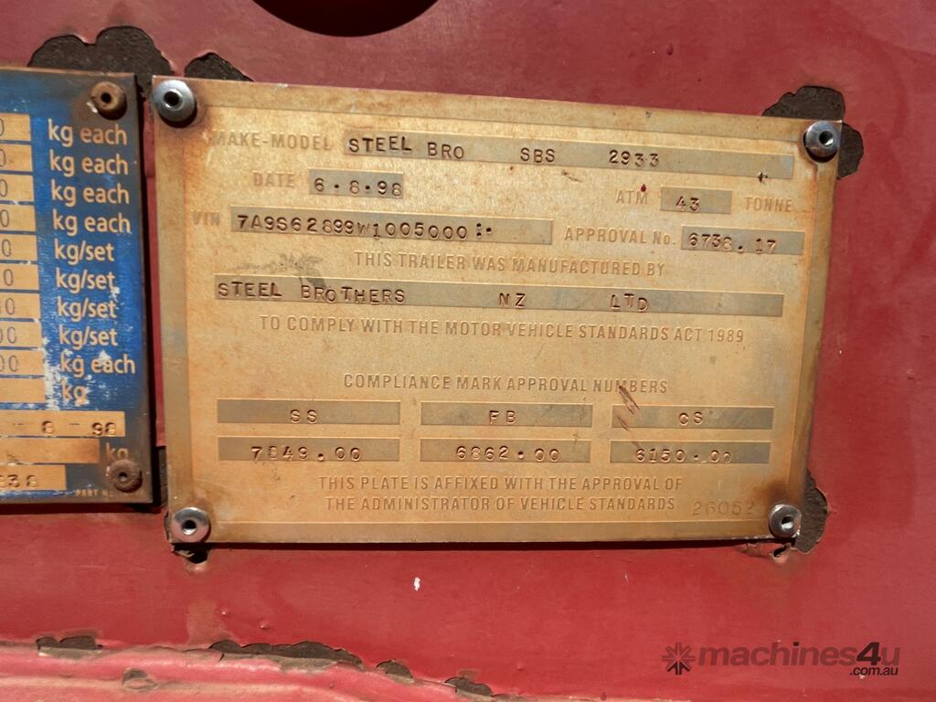 Buy Used 1998 Steel Bros 1998 Steel Bros 40 2x20 triaxle Side Loader ...