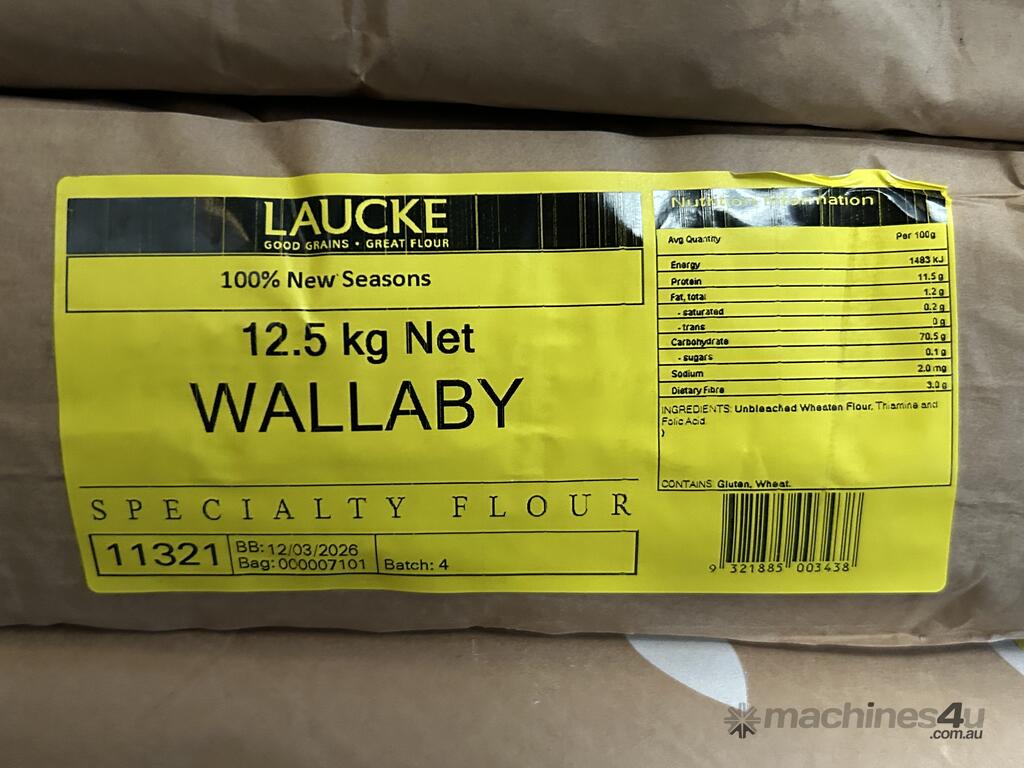 Used refer to below strict notes re Approx 73x Bags Of Laucke 12 5KG ...