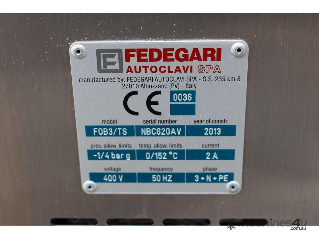 used fedegari FOB3 TS Autoclave (856390)