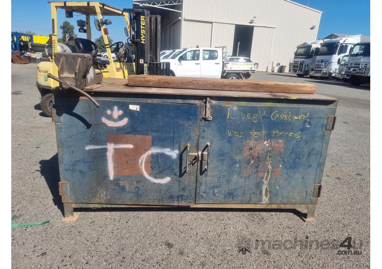 Used H Duty Steel Workbench Storage Including Vice Grip Benches & Tool ...