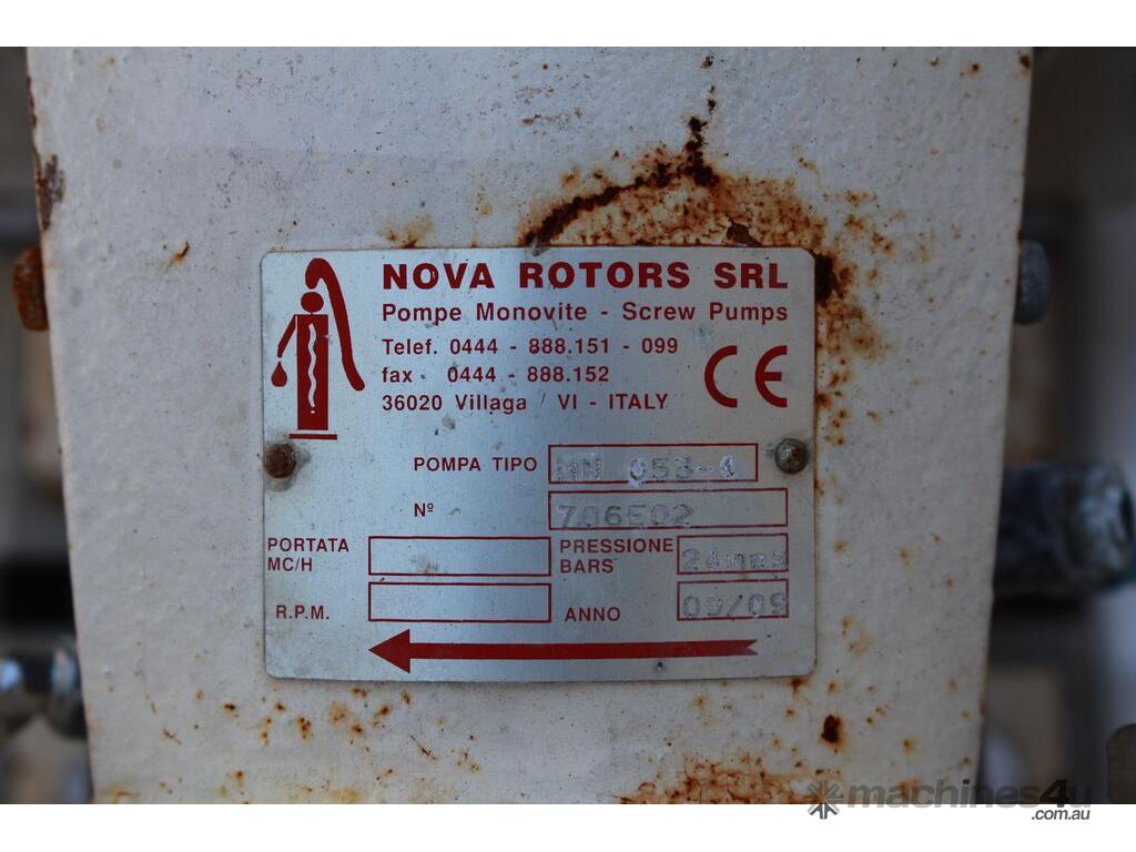 used Nova Rotor SRL Helical Rotor Progressing Cavity Mono Type Pump ...