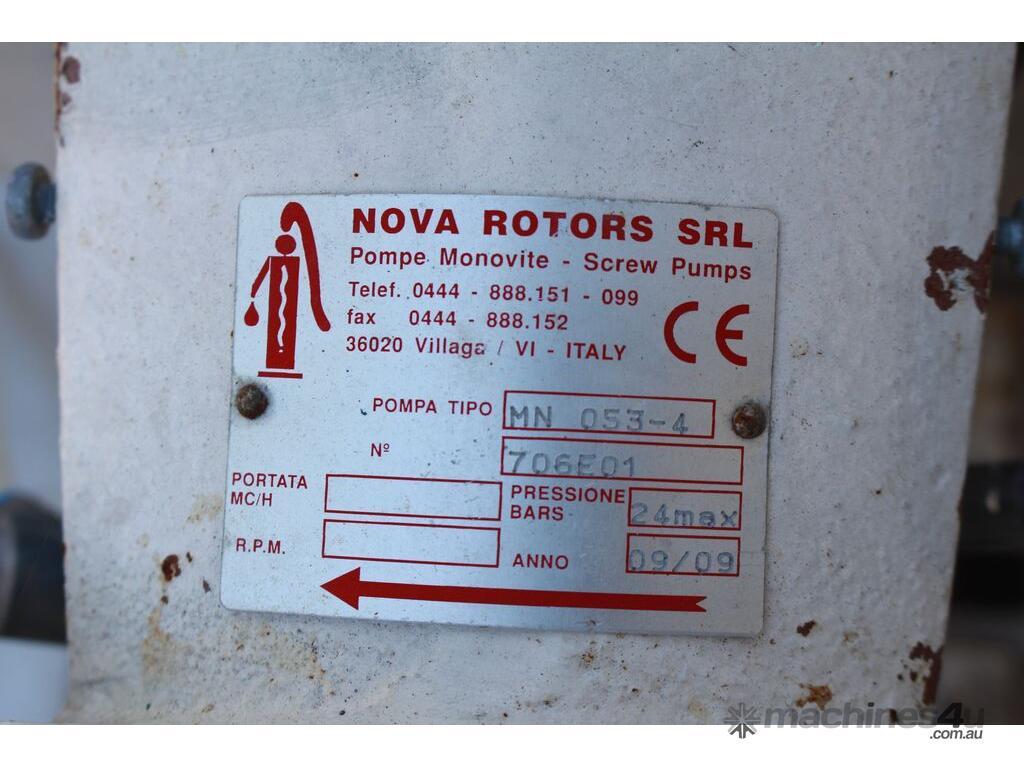 used Nova Rotor SRL Helical Rotor Progressing Cavity Mono Type Pump ...
