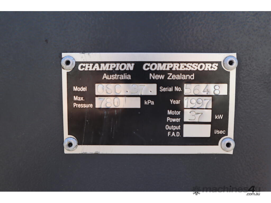 Used champion Screw Air Compressor - Champion CSC37 Screw Compressors ...