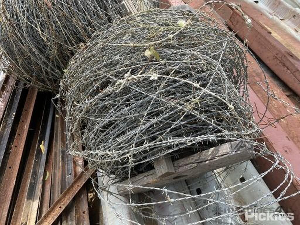 Used Quantity Of Barbed Wire Bundles Approx 1000m length Fencing in ...