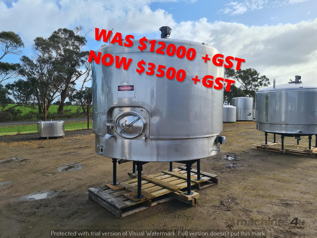 Used Not Specified Unknown 7000L Stainless Steel Milk Vat Insulated ...