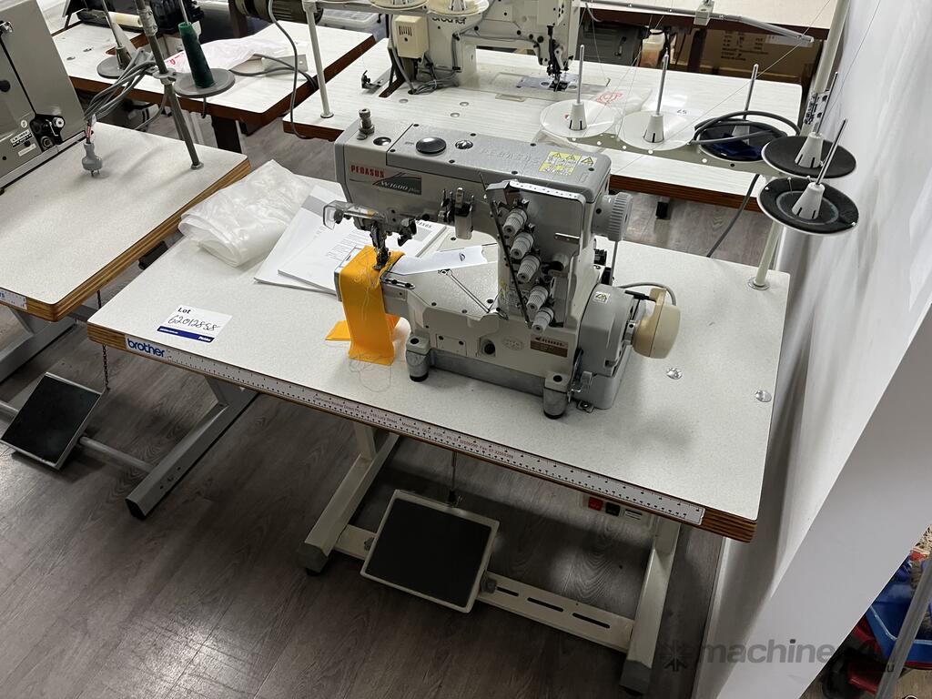 Used Pegasus W1600 Plus Twin Needle Automatic Blind Hemmer Coverstitch ...