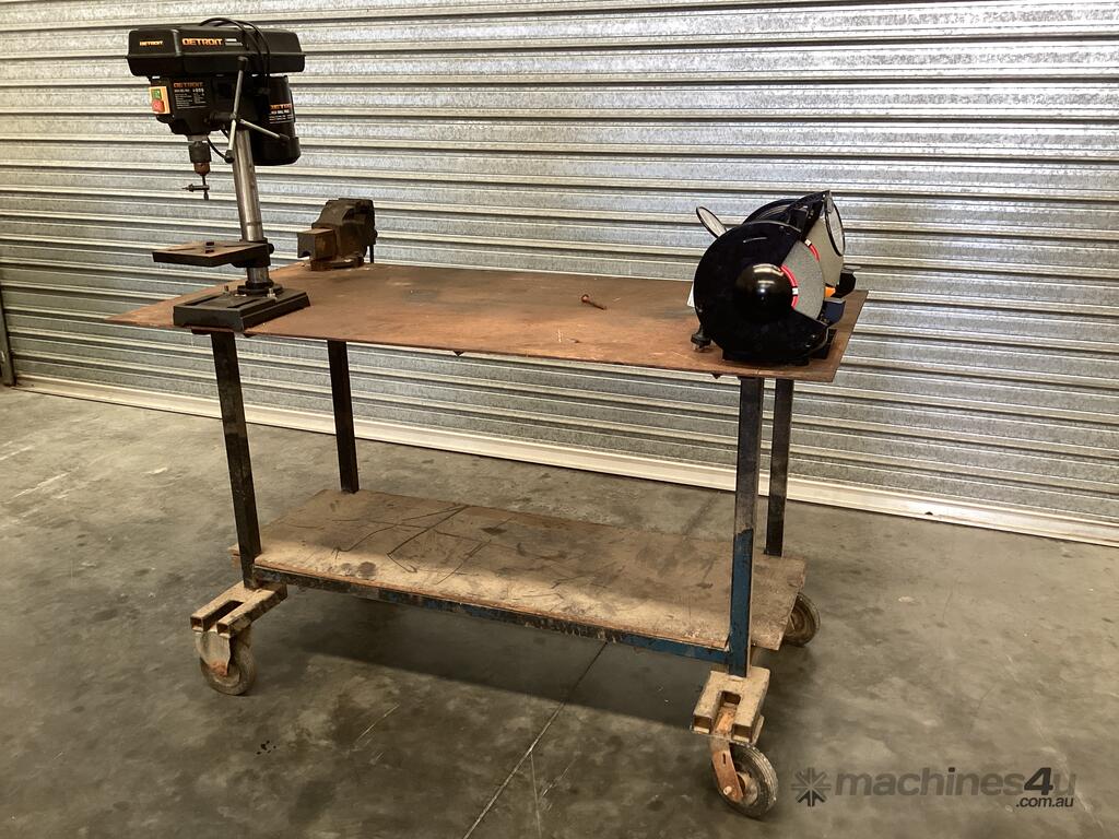 Used Steel WorkBench with Vice Bench Drill (1202796)