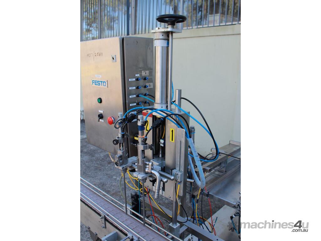 used Piston Filler with Conveyor System Liquid Filler in CONDELL PARK, NSW