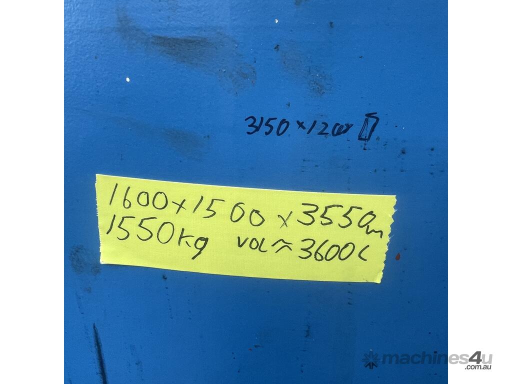 Used sanwa iron works co ltd SANWA 3600L Compressed Air Receiver Cylinder Vertical Pressure ...