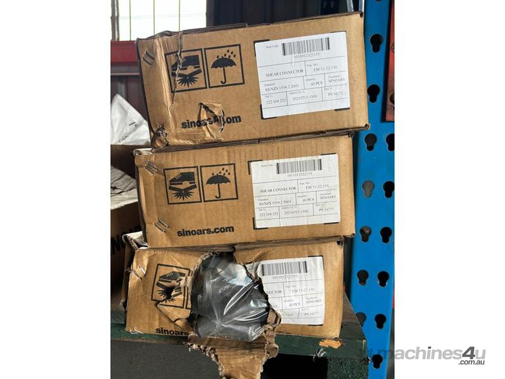 Used 3 X PALLETS ASSORTED SHEAR CONNECTORS 13MM 3 X PALLETS ASSORTED ...