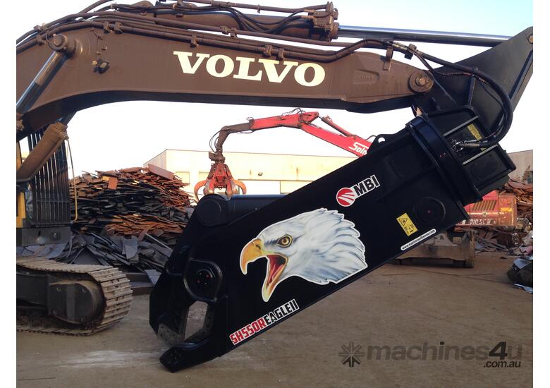 New Aussie Buckets MBI Eagle 2 Rotating Scrap Shear 11T - 13T Excavator ...