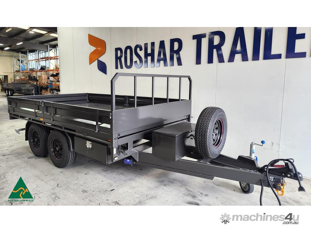 Buy New 2024 Roshar Trailers 12X7 FLAT TOP TIPPER TRAILER 4 5 TONNE GVM ...