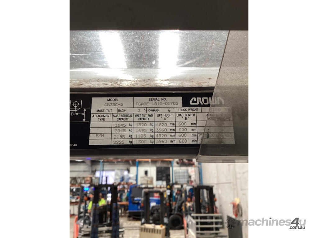 Used 2018 Crown Crown Forklift 3 5T Container Mast Unit AU461 ...