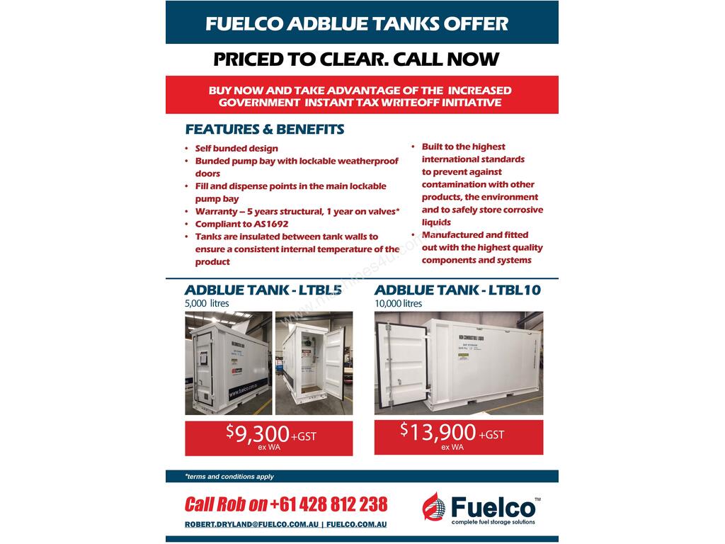 New 2016 Fuelco Adblue Tanks Combo Tanks Diesel Fuel Tanks in CARRUM ...