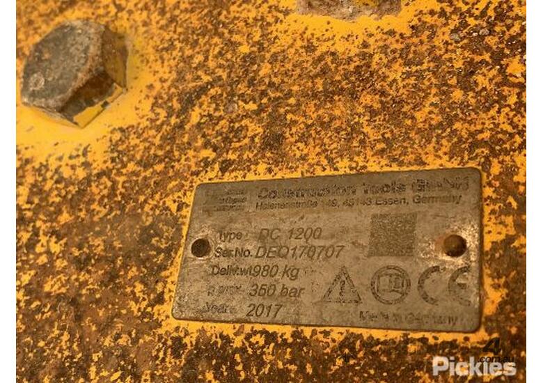 Used 2017 Atlas Copco DC1200 Milling Head Serial No DEQ170707 Excavator ...